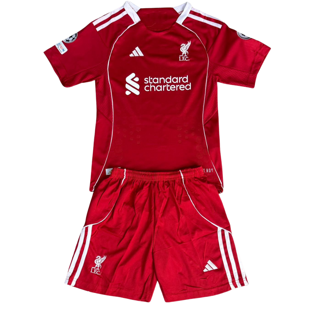UNIFORME NIÑO LIVERPOOL LOCAL 2025/2026 – FUTGOD